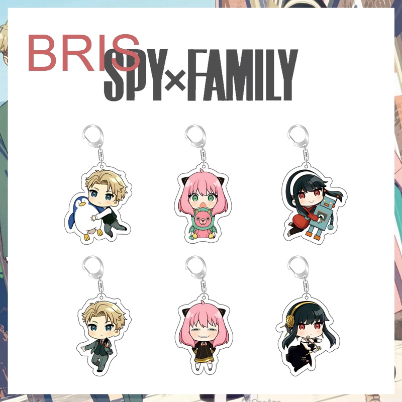 BRIS Classic Anime SPY X FAMILY Key Chain Acrylic Cartoon Loyor Anya ...