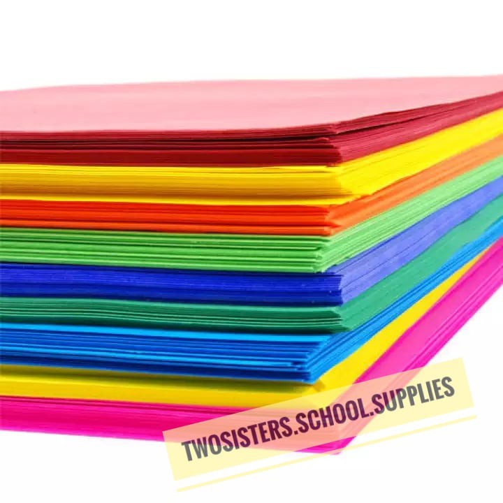 Colored Paper Assorted and Single Colored Paper 50 sheet's. | Shopee ...