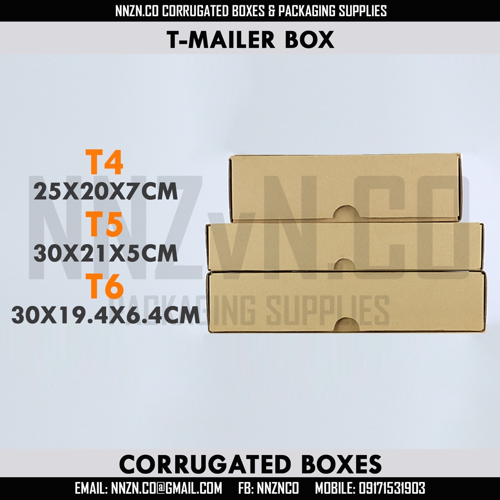 NNZN T4 T5 & T6 Brown Kraft Mailer Box T-Mailer Box Corrugated Box ...