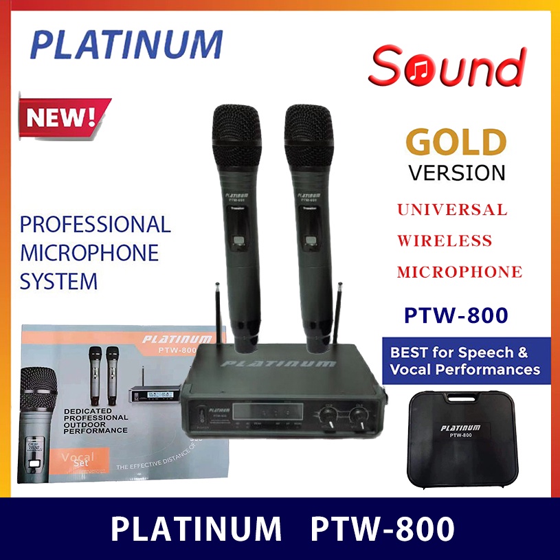 【Music.Sound】PLATINUM PTW-800 The High Quality Wireless Microphone ...