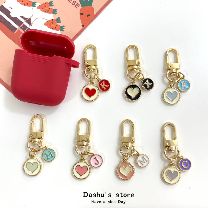 Korean Keychain Ins Super Fire Custom Letter Love Pendant Pendant ...