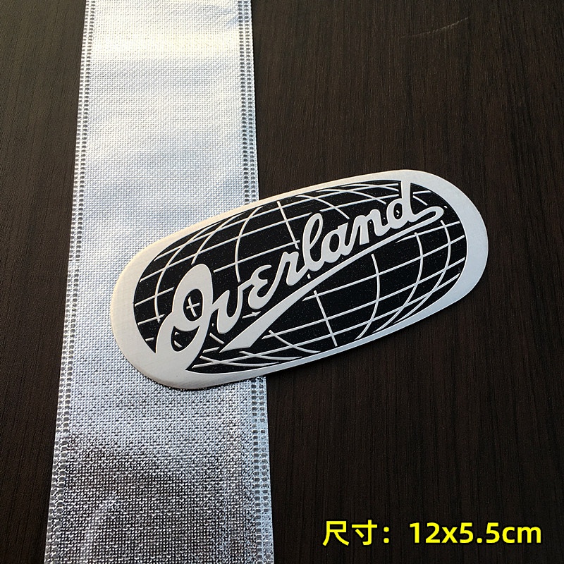 Zinc Metal Overland Emblem 3D Car Stickers Badge Off-Road Auto ...
