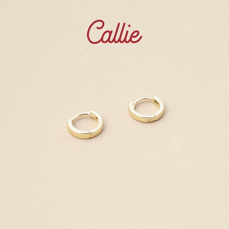 Callie 14k Gold Plated Basic Huggies Hoop Shop.callie | Shopee Philippines