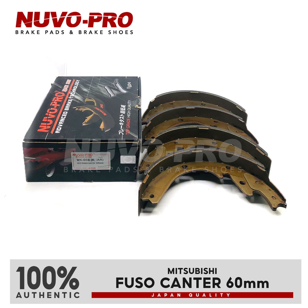 Nuvo-Pro Brake Shoe Rear Mitsubishi Fuso Canter 60mm VK-656 SET ...