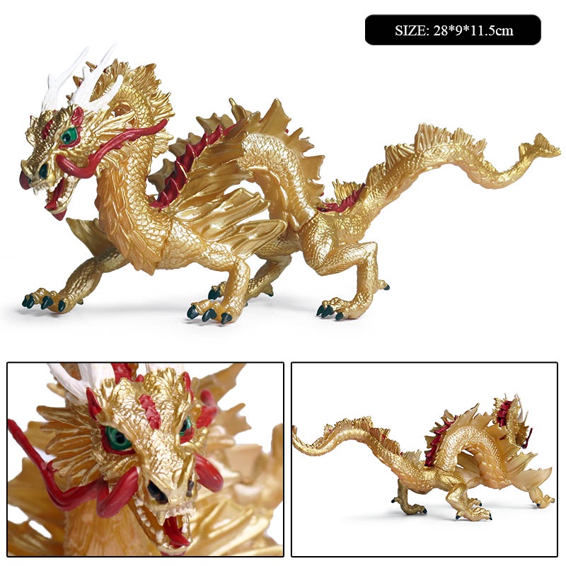 Mythical Creatures Dinosaur Action Figures Chinese Dragon Suzaku White ...