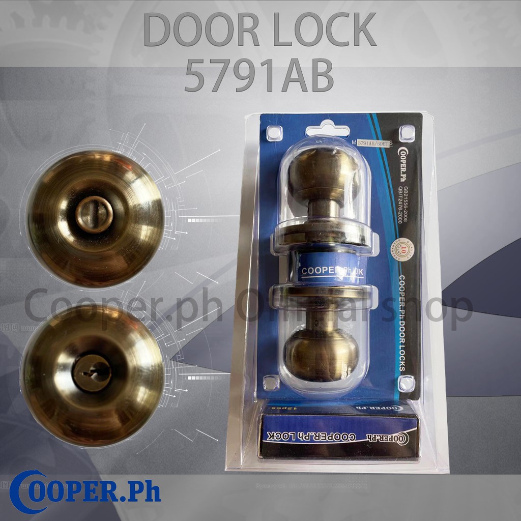 Cooper.ph CP-5791ab high quality stainless doorknob set | Shopee ...