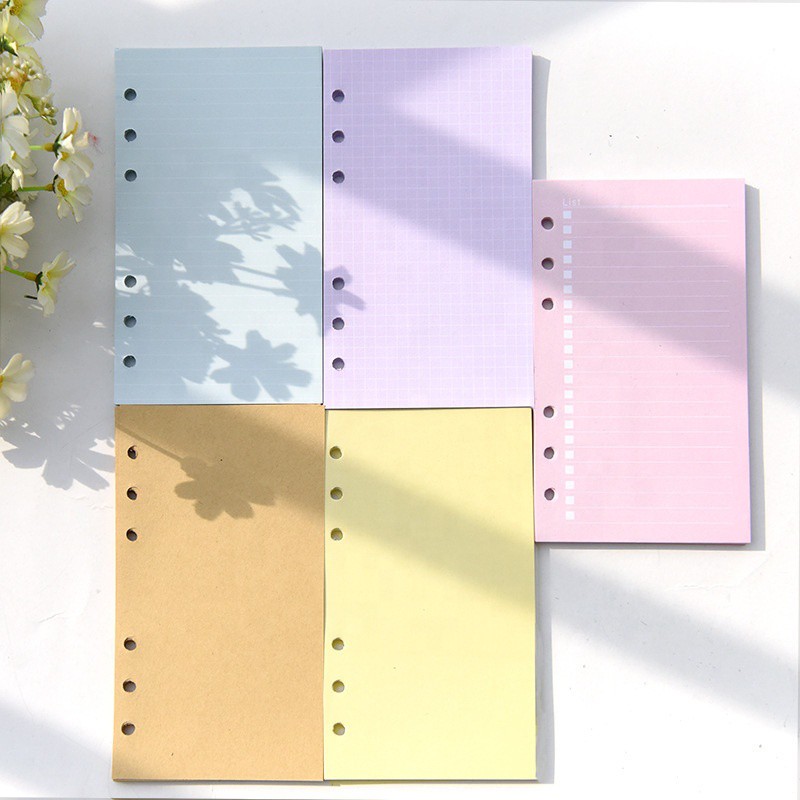 RTistry - A5, A6 6-Holes Colored Loose Leaf Refills Filler Inserts ...