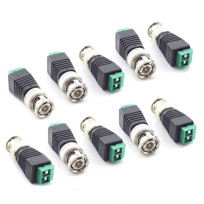 100pcs 5.2*2.1mm BNC Connector Male Plug Jack Adapter Video Balun ...