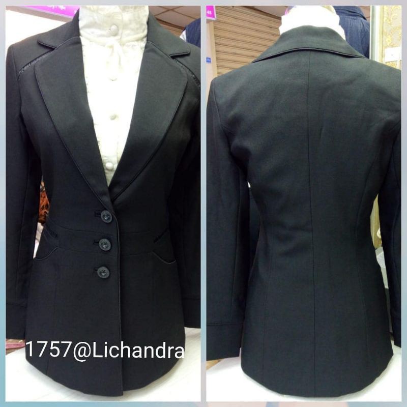 HITAM Women's Regional Government Uniform Black Blazer lichandra/Office ...