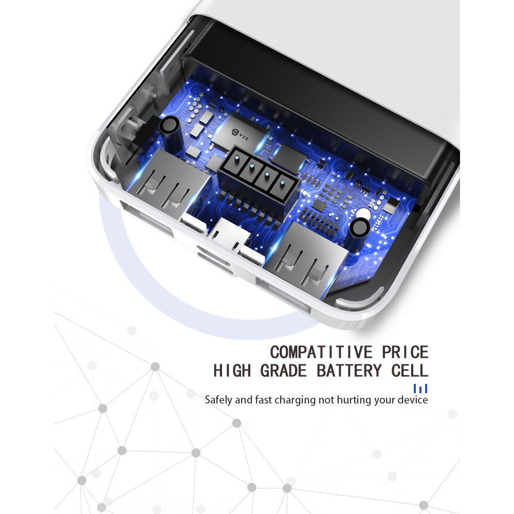 V2S PB10B 10000mAh Dual Input Dual USB Output Power Bank | Shopee ...