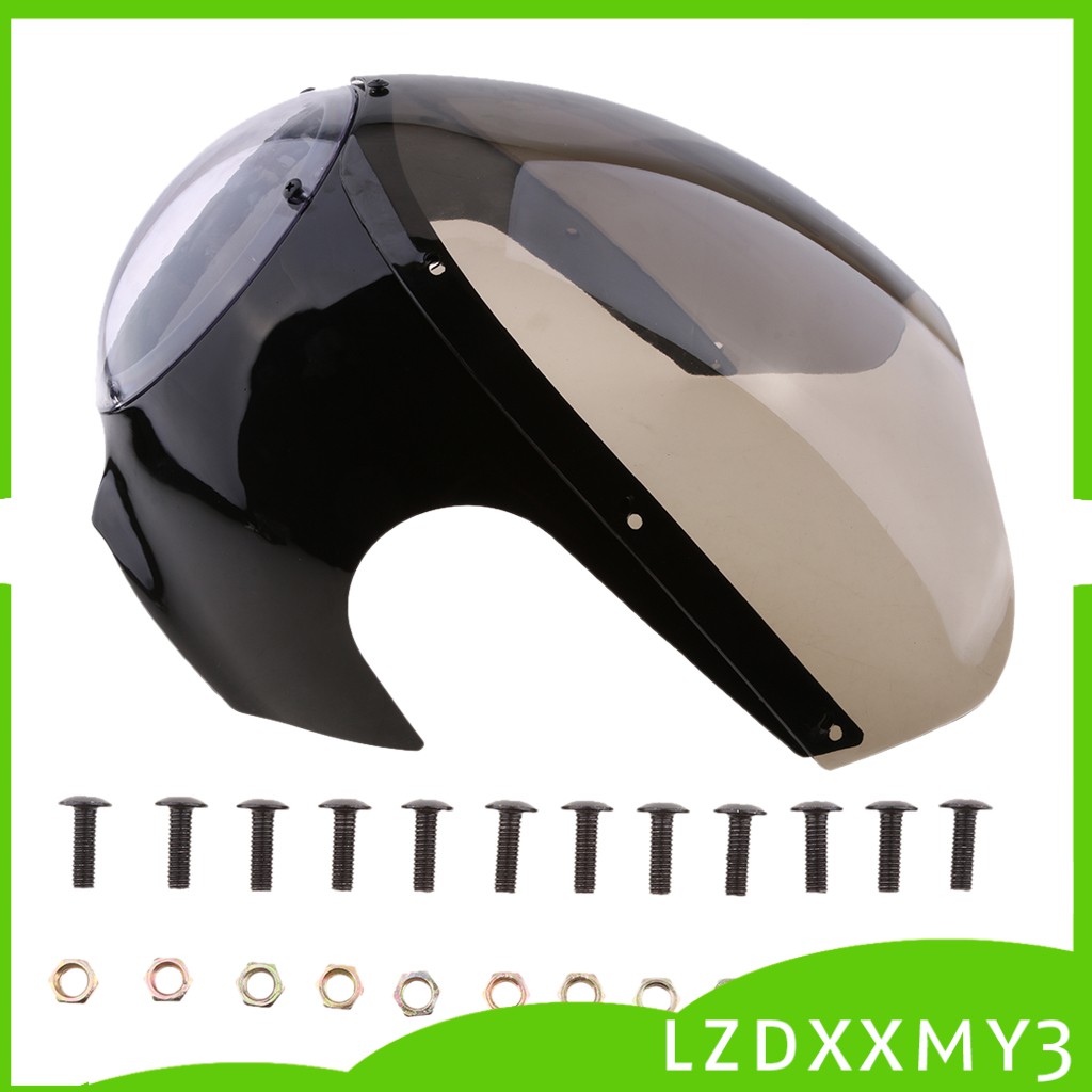 HOT Universal Motorcycle Cafe Racer Headlight Fairing Cover with Bolts ...