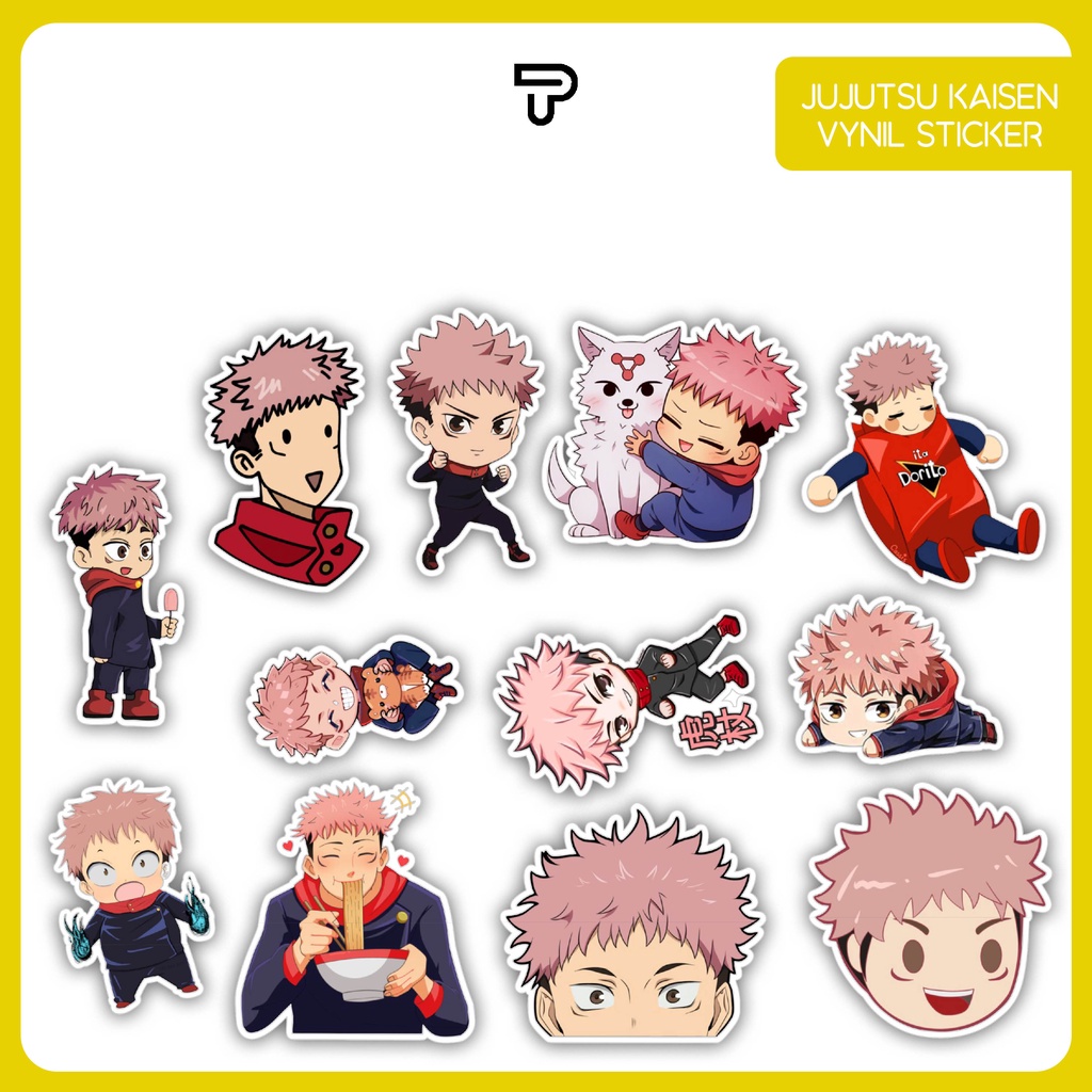 Jujutsu Kaisen Sticker Pack | Yuji Itadori | Vinyl Sticker | WaterProof ...