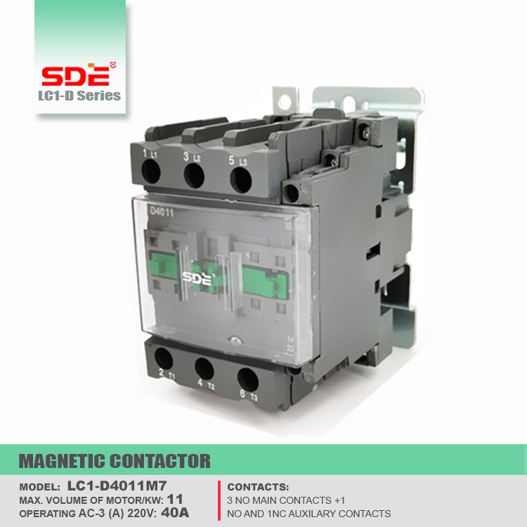 SDE MAGNETIC CONTACTOR SC1-D4011M7 (SC1-D Series) New Series | Shopee ...