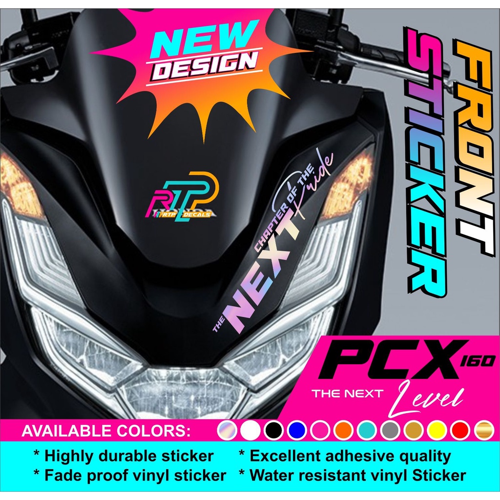 Honda Pcx 160 Front Cover Decals Sticker (New Design ) | Shopee Philippines