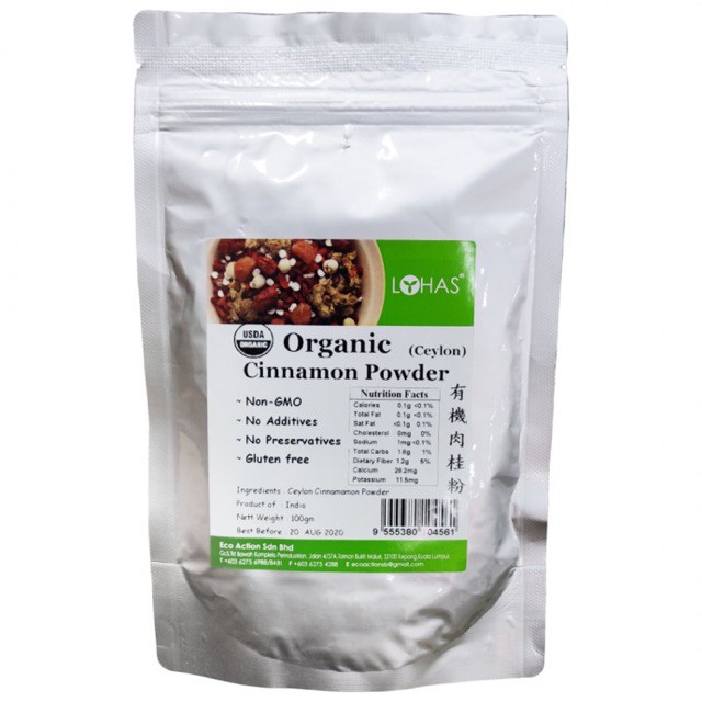 Lohas Cinnamon Powder (Ceylon) Organic Cinnamon Powder 100G | Shopee ...