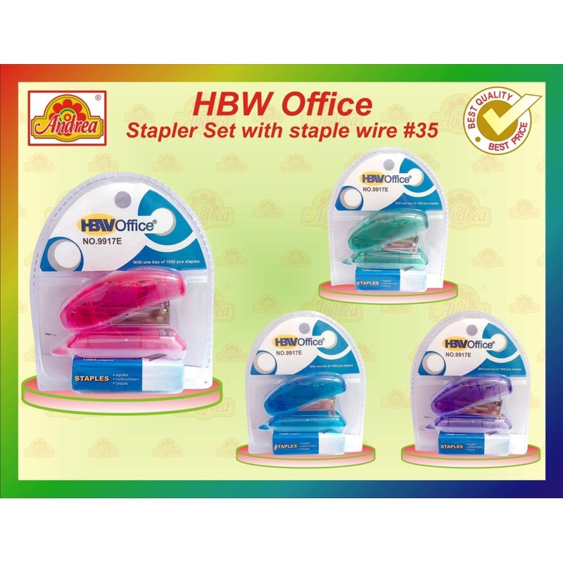 HBW office stapler set #35 ( stock # 9917E ) | Shopee Philippines