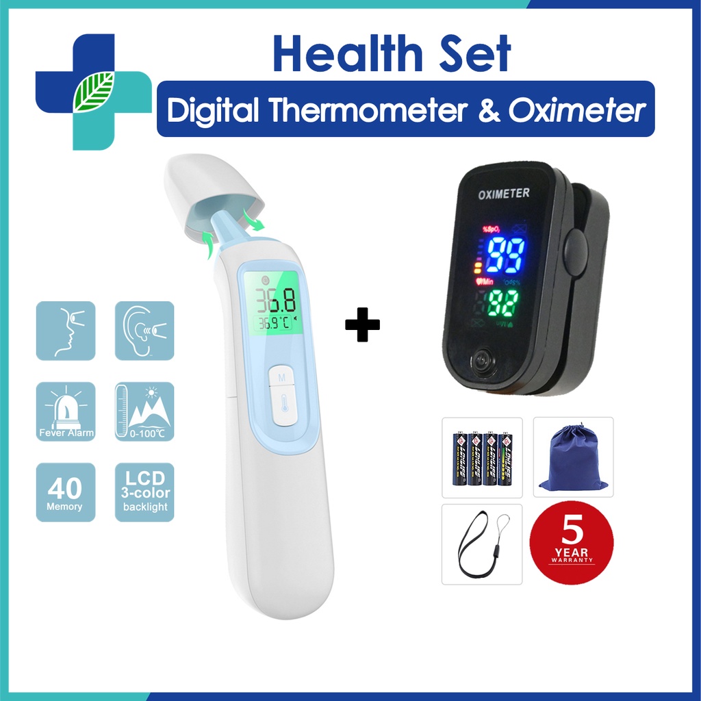Digital Thermometer For Baby Non-Contact Infrared Finger Pulse Oximeter ...