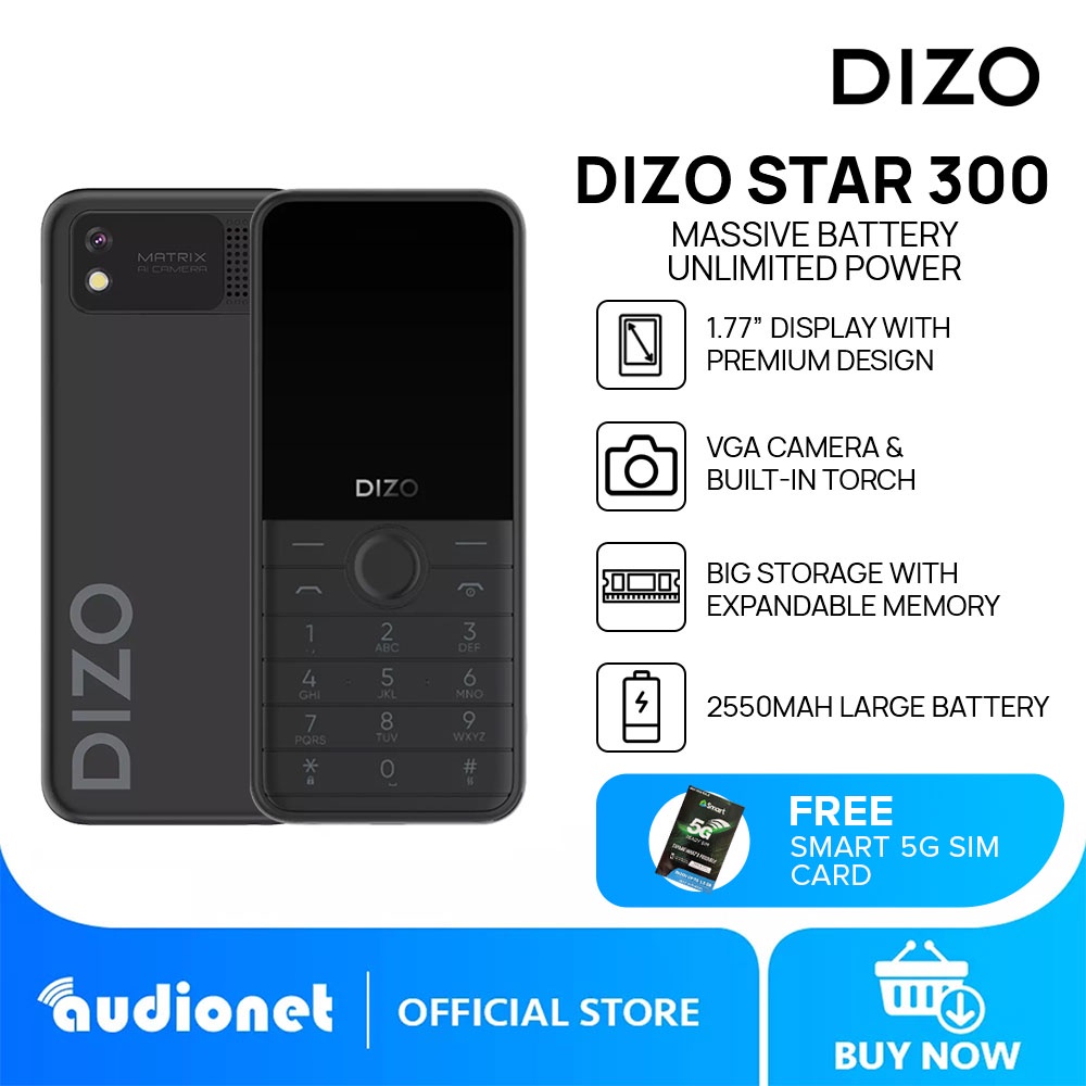 DIZO Star 300 Basic Phone | with 2550mAh Large Battery | Big Storage ...