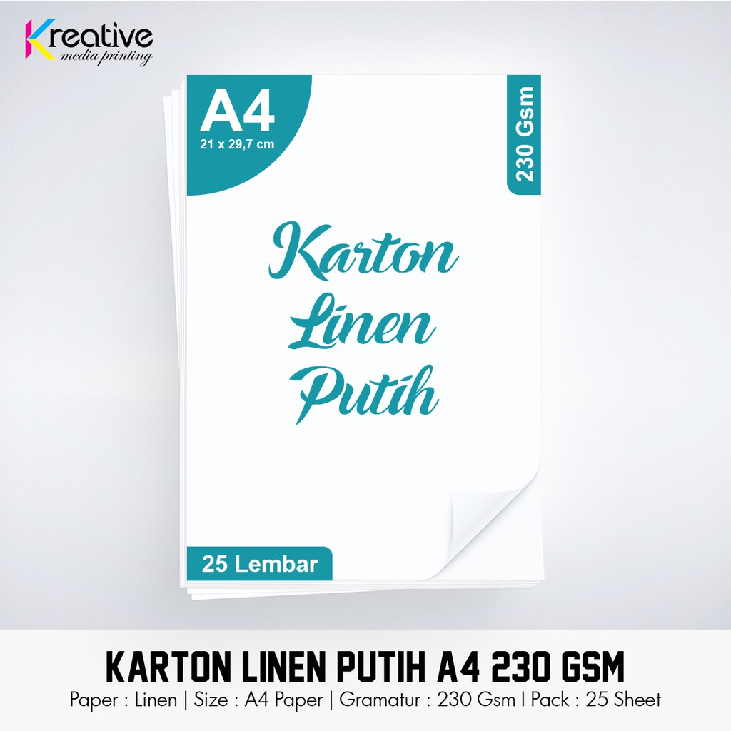 Linen Cardboard Paper (A4 / 230 Gsm / 1 pack = 25 sheets) | Shopee ...
