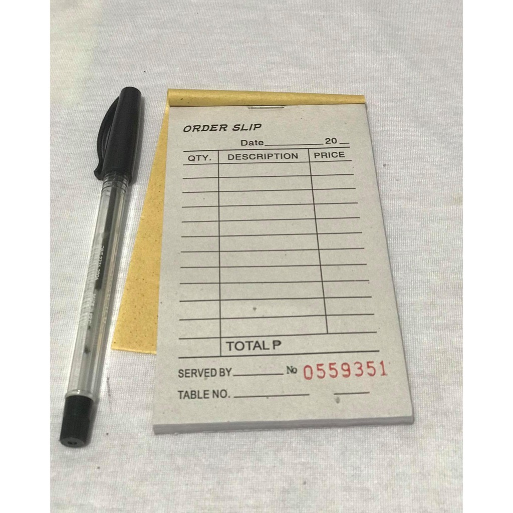 ORDER SLIP Receipt List 7.5x13.5cm | Shopee Philippines