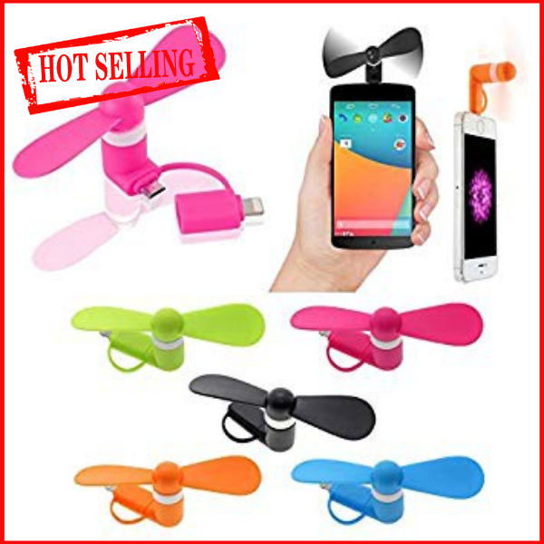 hot selling# 2 in 1 portable mini mobile phone OTG fan (for V8 and IOS ...