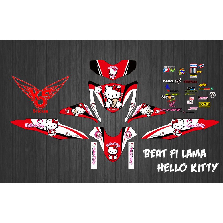 Hello KITTY Old BEAT FI STRIPING DECAL Sticker | Shopee Philippines