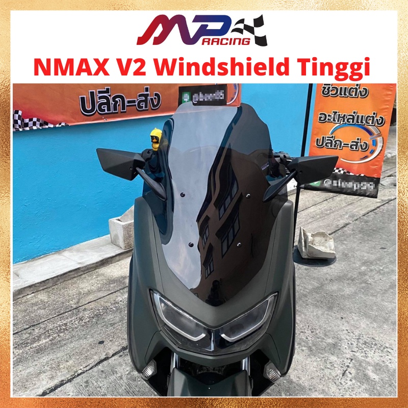 NMAX V2 Windshield Tinggi 55cm &side mirror Yamaha Nmax V2 Visor tinggi ...