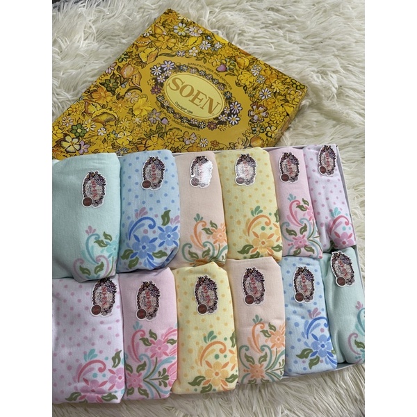 SOEN full panty Box of 12 pieces assorted color in a box | Shopee ...