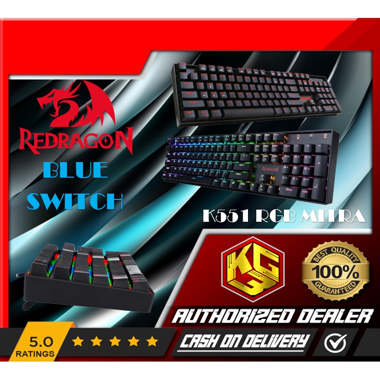 Redragon K551 RGB MITRA RGB Backlit Mechanical Keyboard with Blue Switches | Shopee Philippines