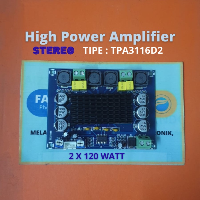 Tpa3116 Hi Power Amplifier 2x120w Digital Stereo Audio Amplifier ...