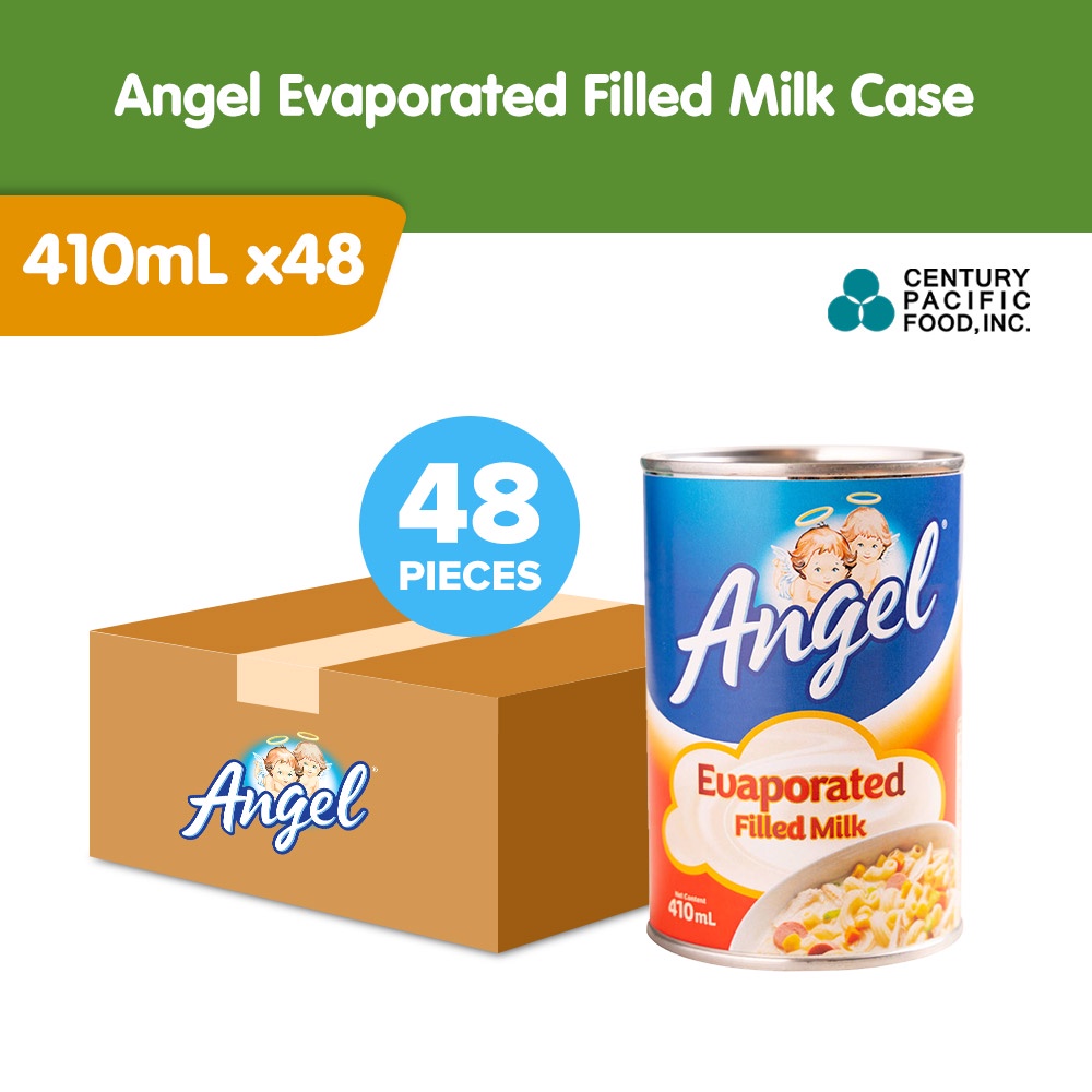 Angel Evaporated Filled Milk 410ml (Case of 48pcs) | Shopee Philippines