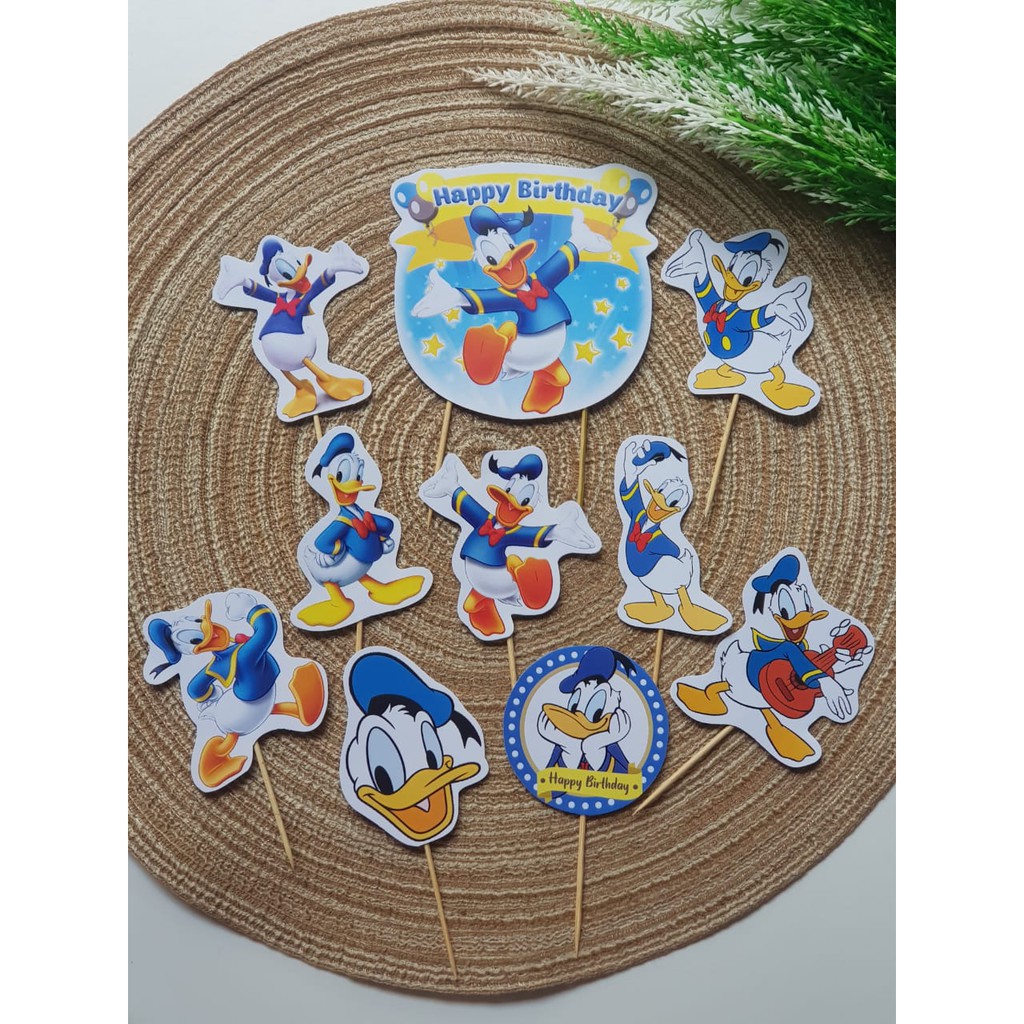 Donald Duck Cake Topper (10pcs) | Shopee Philippines