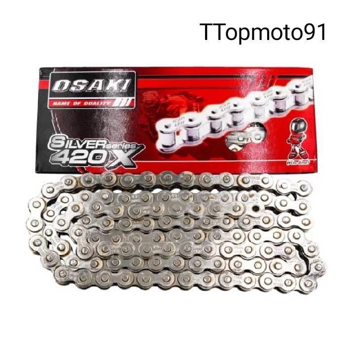 Stainless Steel Chain OSAKI 420 Motorcycle Silver (Stainless) | Shopee ...