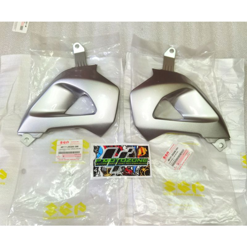Tenga/leg shield Raider 150 old breed or 1st gen silver Suzuki Genuine ...