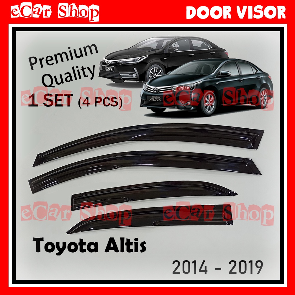Toyota Corolla Altis 2014 Door Visor Mugen Altis 2015 2016 2017 2018 ...