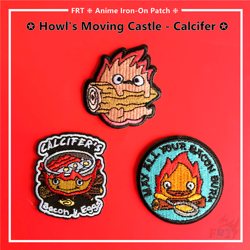 ☸ Howl's Moving Castle - Calcifer Iron-On Patch ☸ 1Pc Miyazaki Hayao ...