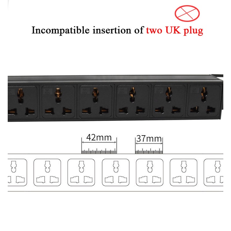 Server Rack Power Distribution Unit PDU Power Strip 2 - 9 Outlets with ...