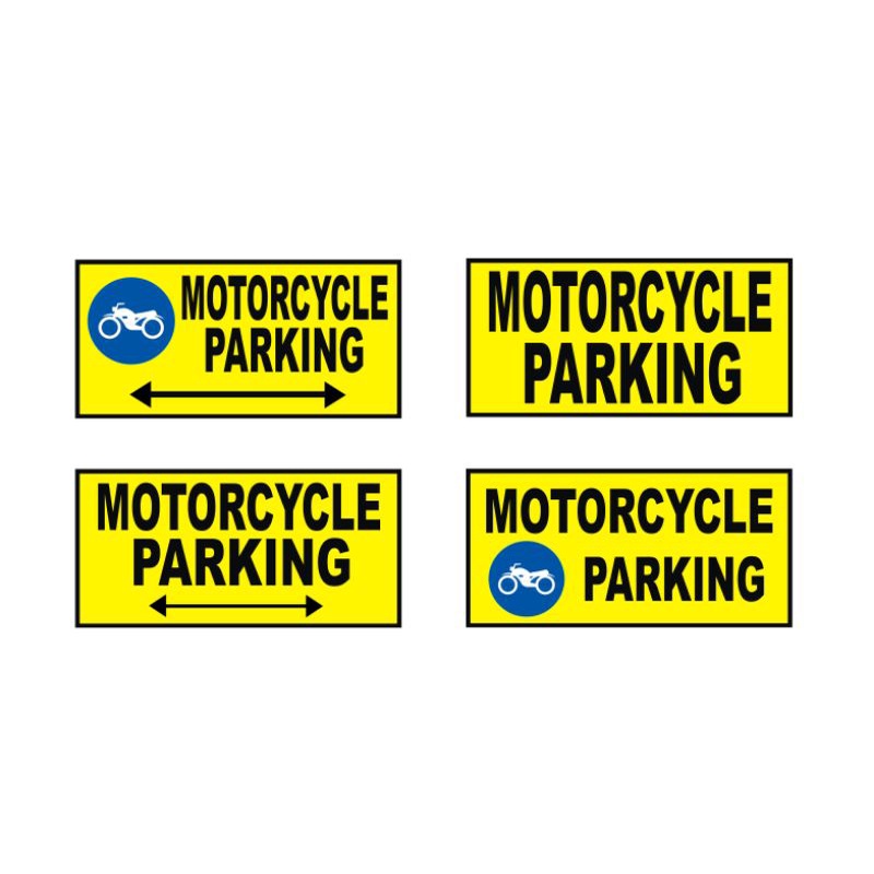 Motorcycle parking PVC signage for walls and establishments | Shopee ...