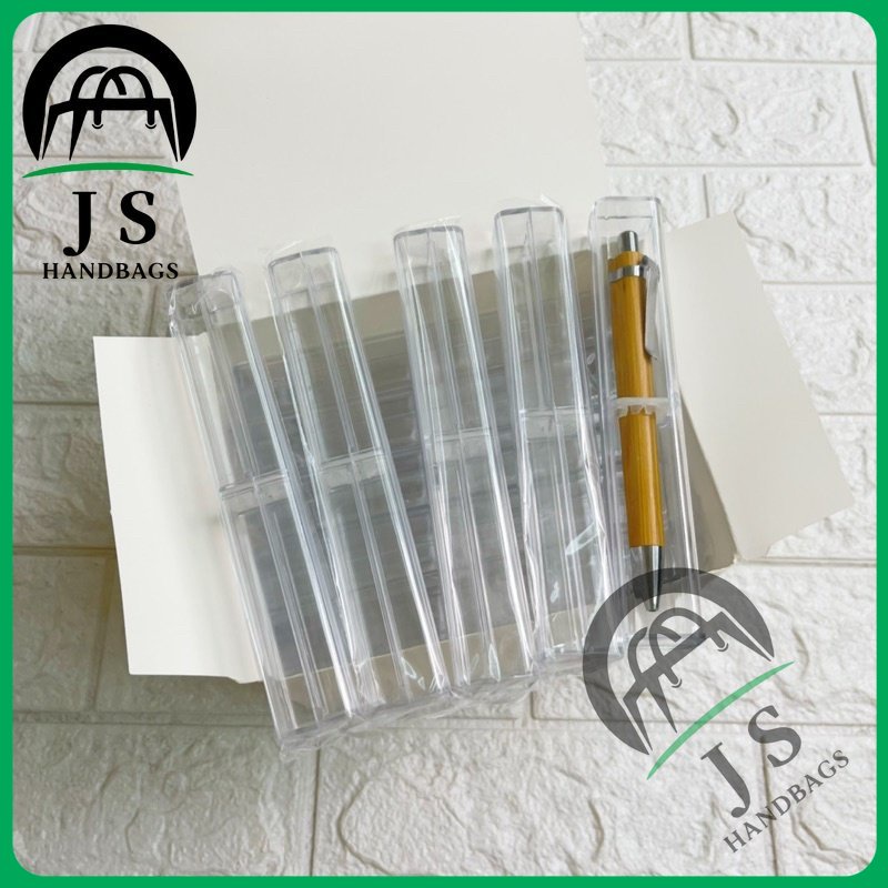 25pcs (1 Box) BallPen Case Acrylic Bamboo Pen Case Pen Plastic Case ...