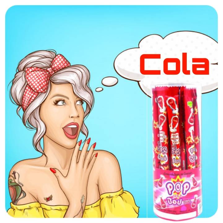 12/24 Packs POP COLA Popcola Flavored Tablets Roscela Dessert School ...
