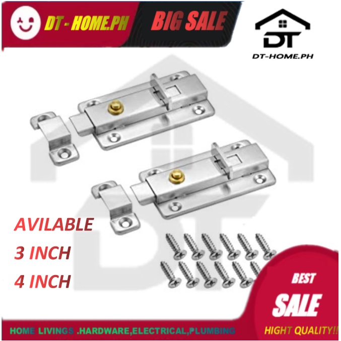 Stainless Steel Spring Bolt Heavy Duty Safety Lock Buckle Bolt ...