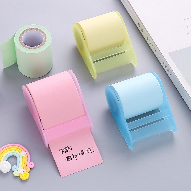 Creative Cute Memo Note Stickers with Tape Holder Study Gift | Shopee ...
