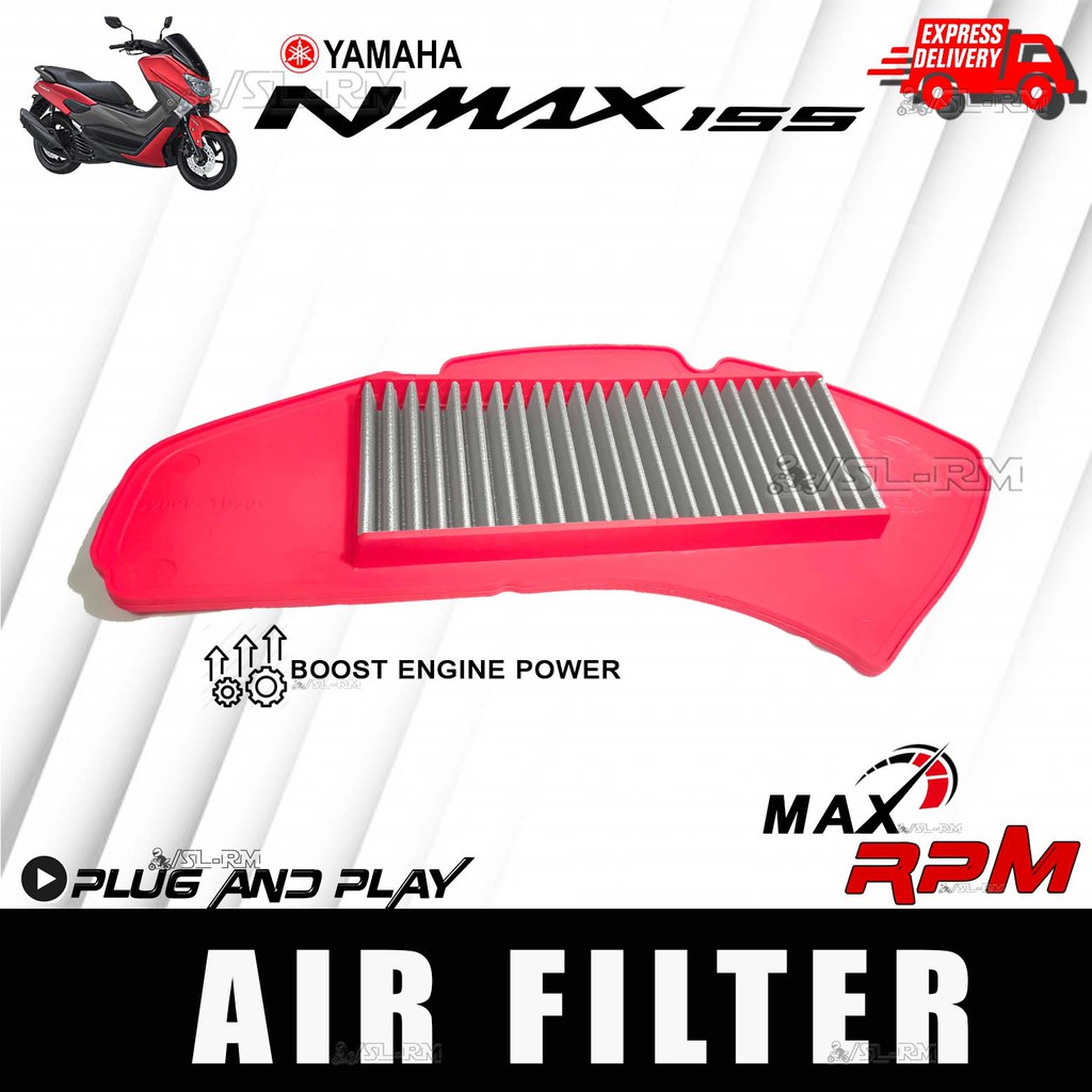 Yamaha NMAX V1 MAX RPM brand AIR FILTER PLUG AND PLAY | Shopee Philippines