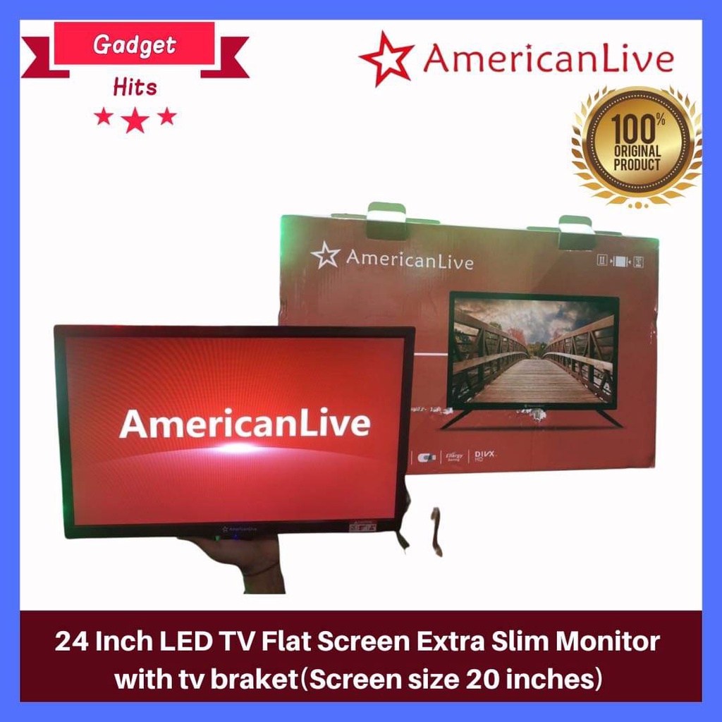 24 Inch LED TV Flat Screen Extra Slim Monitor on sale | Shopee Philippines