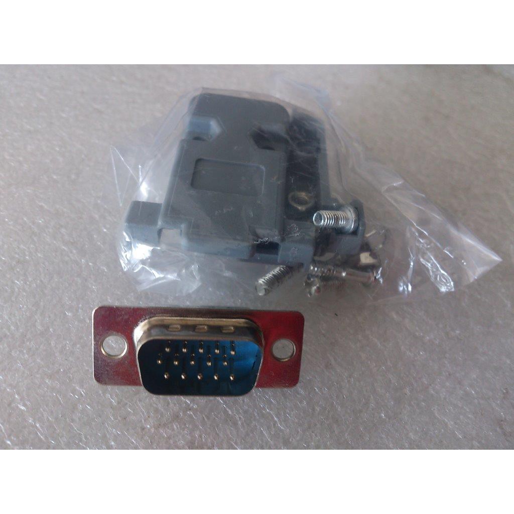 Connector / VGA Connector 15 pin 3 rows Male (db 15 db15) + Cover | Shopee Philippines