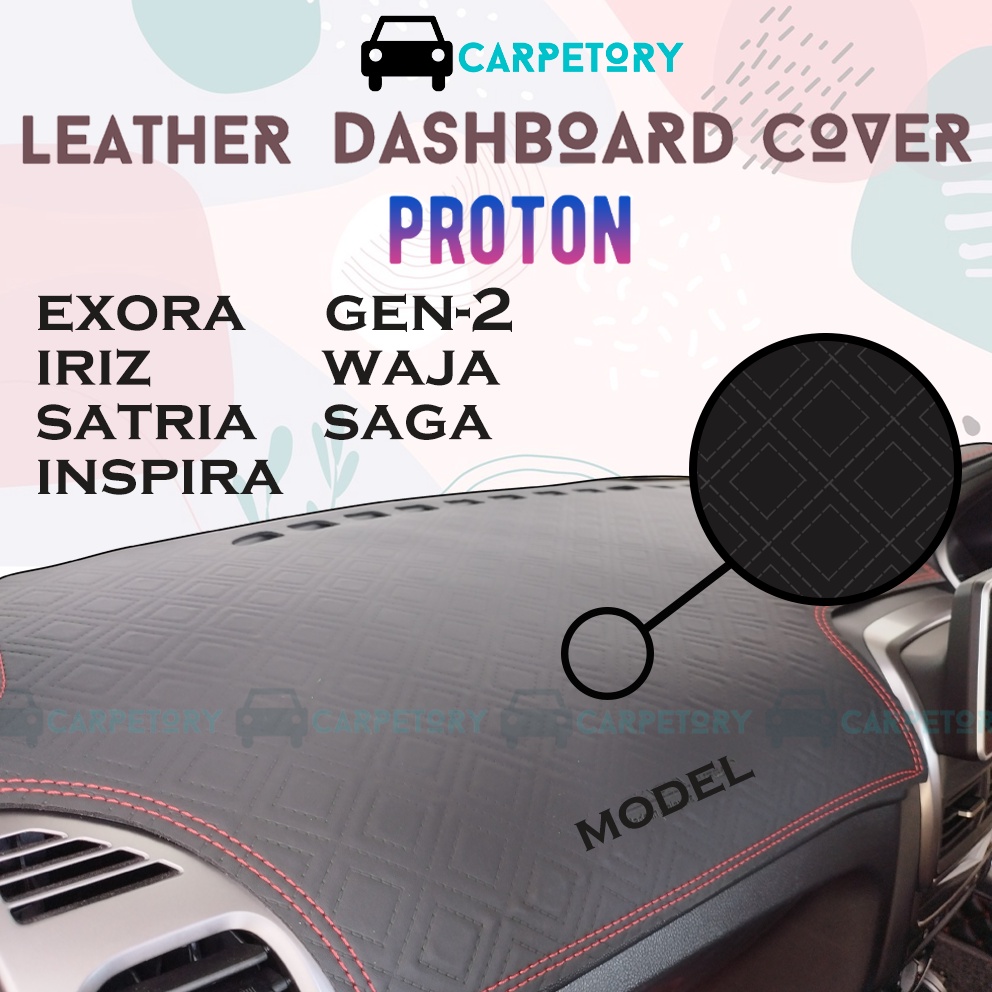 Proton Leather Dashboard Cover Dashmat Saga VVT BLM FLX Waja Exora Gen ...