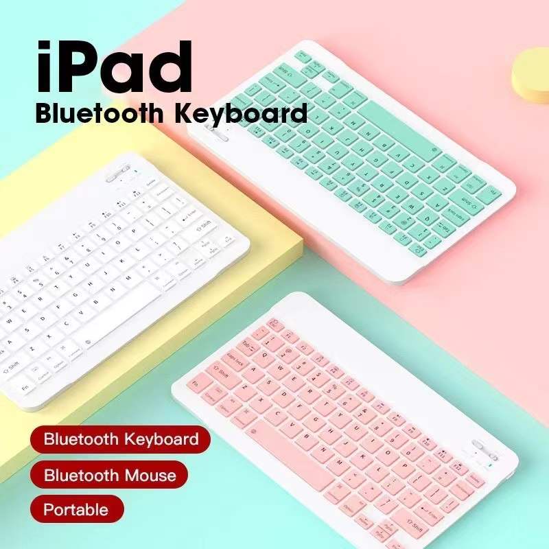 7inch/10 inch Rechargeable Wireless slim Bluetooth Keyboard For ...