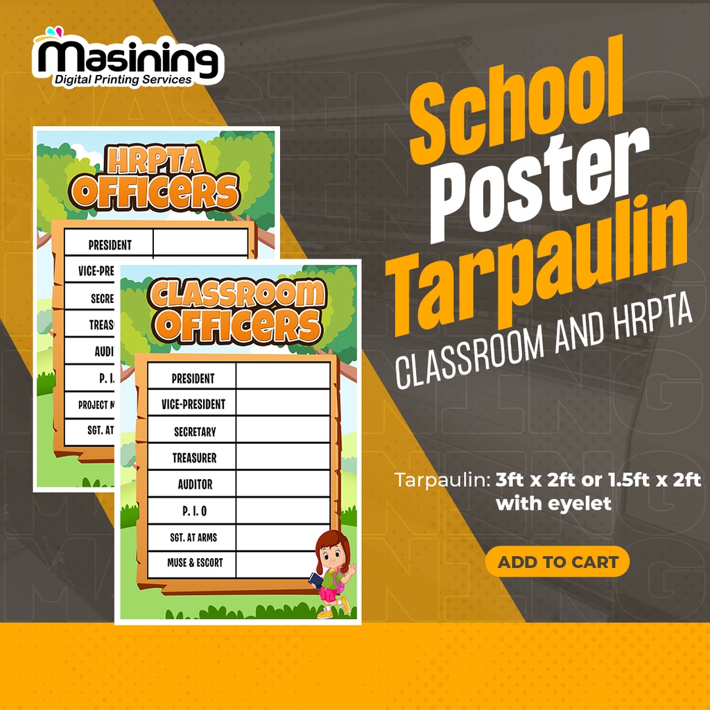 Classroom and HRPTA Officer School Poster Tarpaulin | Shopee Philippines