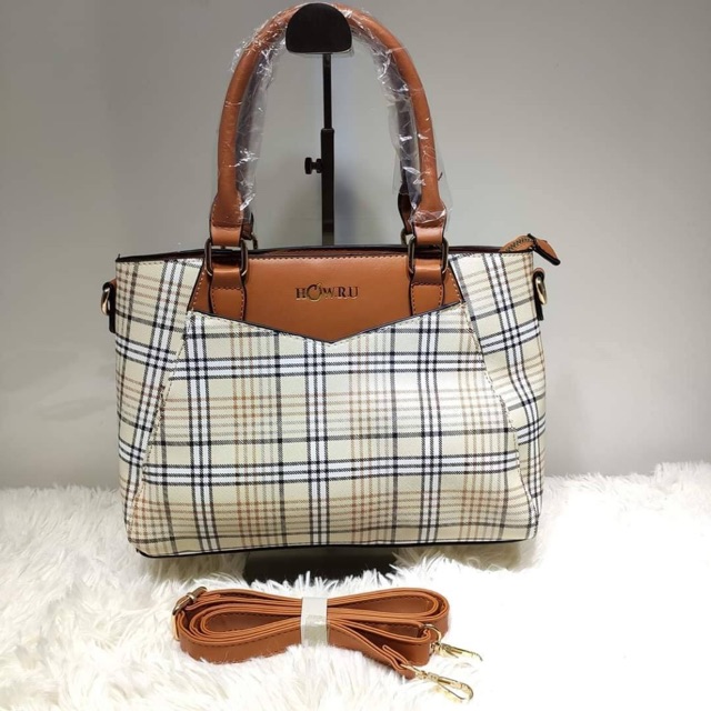 Howru Bag (Burberry Inspired / Semi-Large / 2 Way) | Shopee Philippines