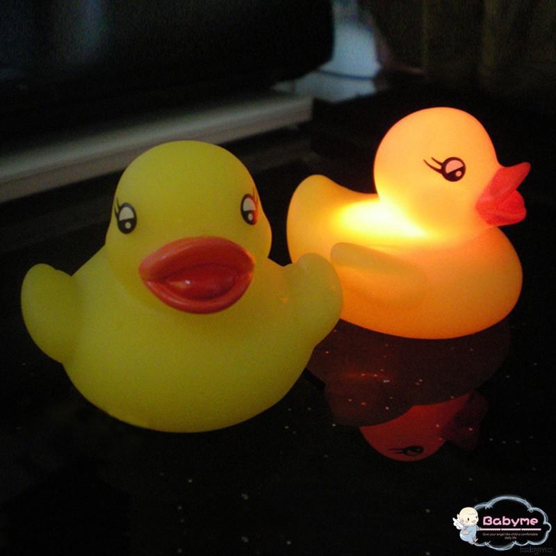 Rubber Duck LED Light Children Baby Bath Toys Float Water Swimming Play ...